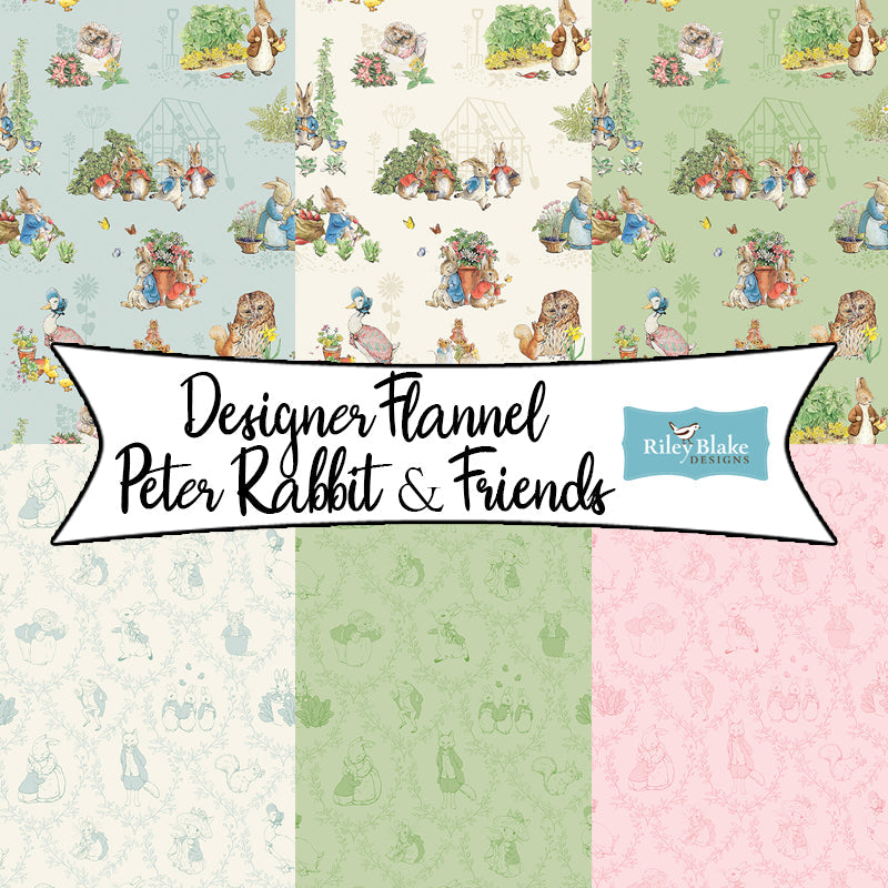 Designer Flannel Peter Rabbit & Friends from Riley Blake Designs – Fort ...