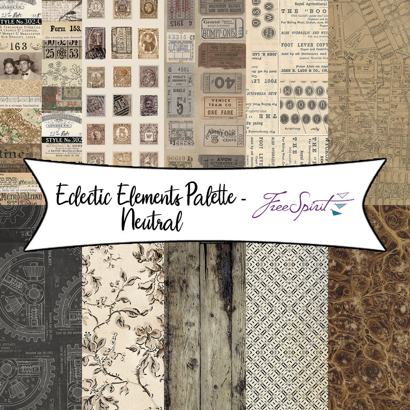 Eclectic Elements Palette - Neutral by Tim Holtz for Free Spirit Fabri ...
