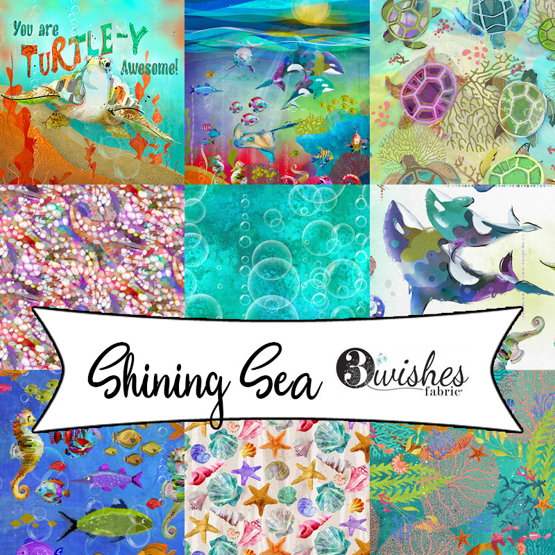 Shining Sea by Connie Haley for 3 Wishes Fabric – Fort Worth Fabric Studio