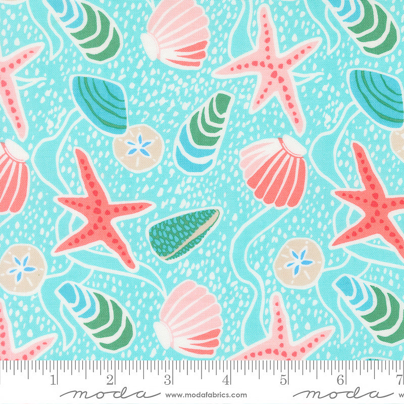 Reef Sea Shells Surf – Moda – Fort Worth Fabric Studio