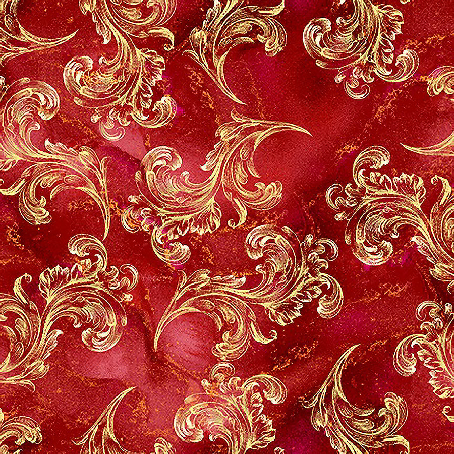 Alabaster Wings Swirls Ruby – Remnant 31″ × 44″ – Blank Quilting – Fort ...