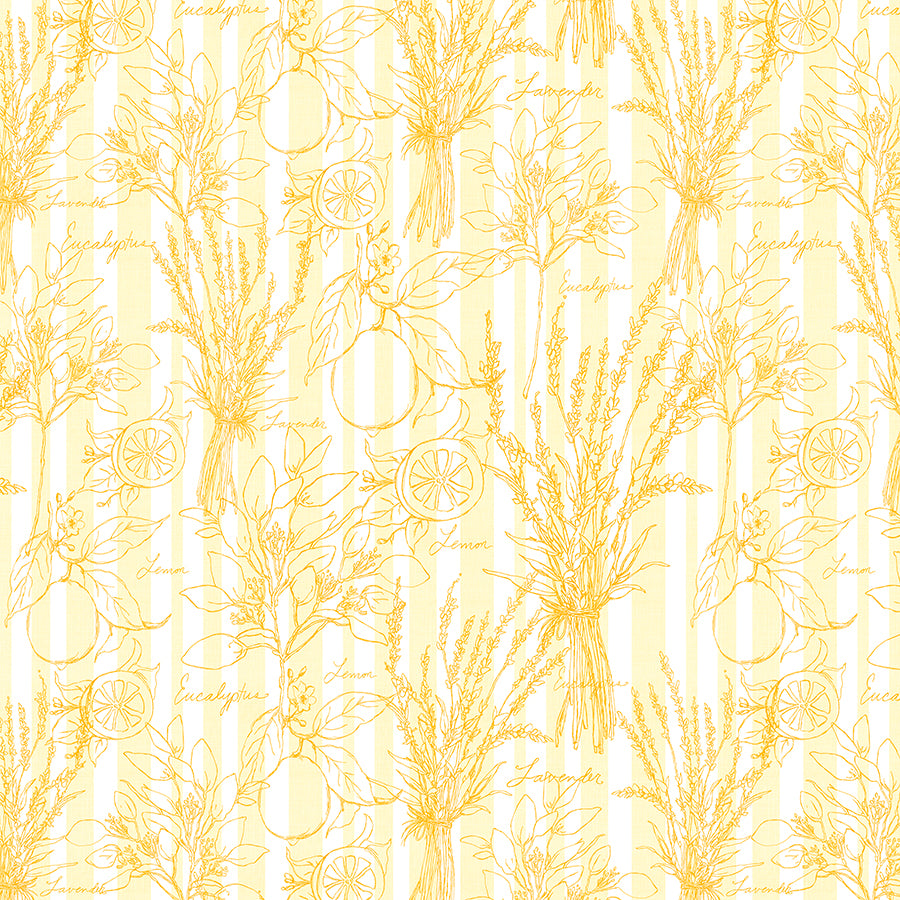 Lavender Lemonade Toile Stripe Lemon – Wilmington Prints – Fort Worth ...