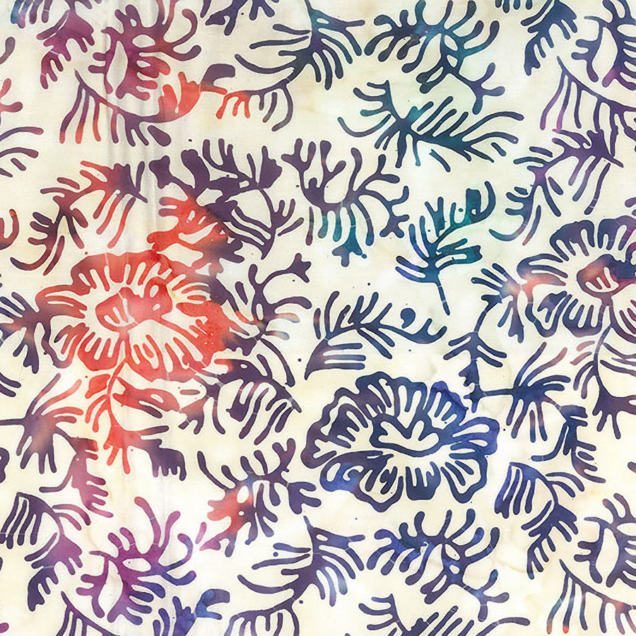 Fresh Flowers Batiks Floral Fern Ivory – Banyan Batiks – Fort Worth ...