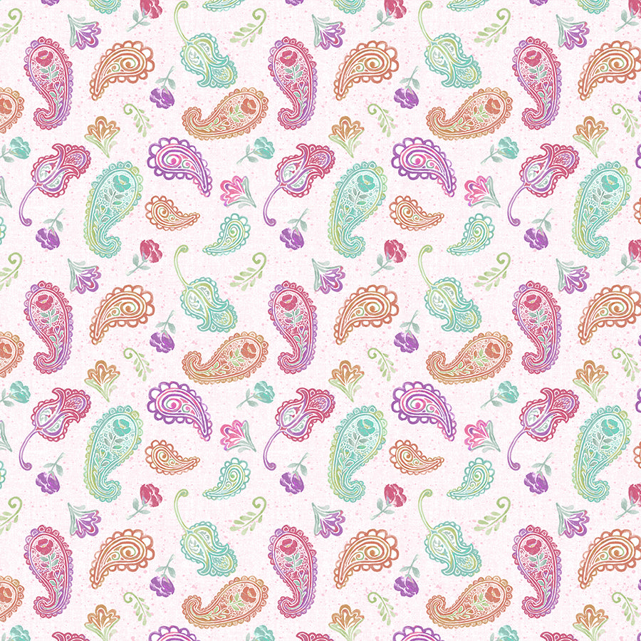 Meadow Melody Paisley Toss White – Wilmington Prints – Fort Worth ...