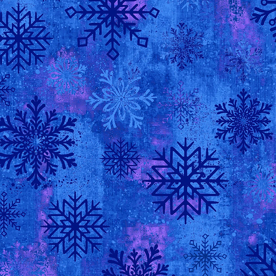 108" Wide Quilt Backing Snowburst Snowflake Toss Admiral – Studio E ...