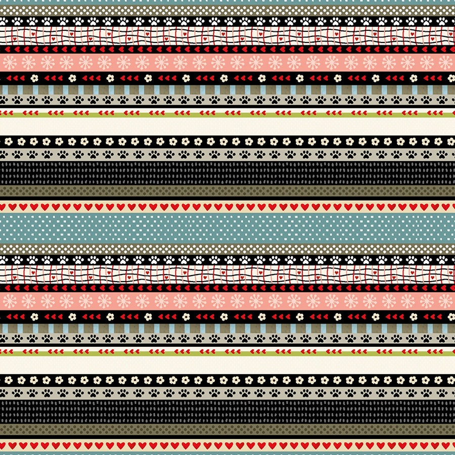 Knit 1, Purr 2 Stripe Multi – Studio E – Fort Worth Fabric Studio