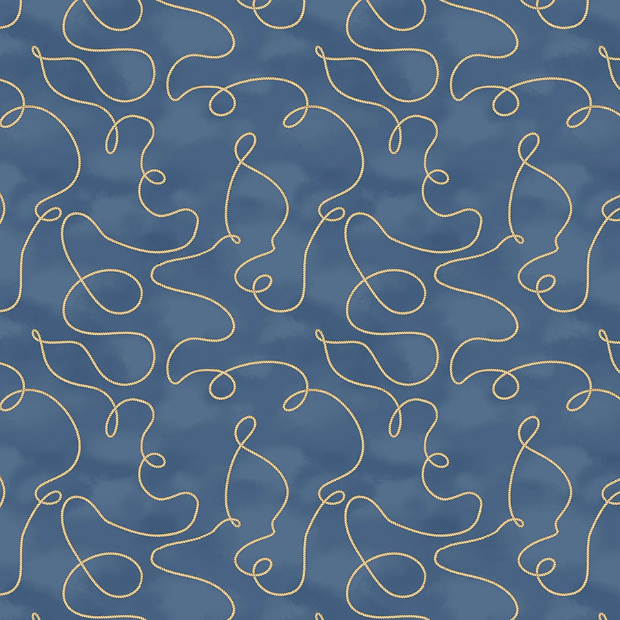 Riders on the Range Ropes Blue – Wilmington Prints – Fort Worth Fabric ...