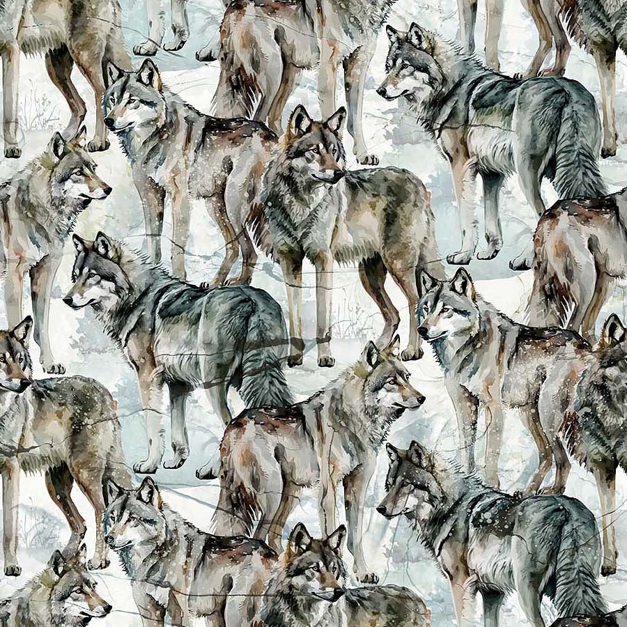 Northcott Lone Wolf Wolves Blue/Gray 1 Yard Cut – Fort Worth Fabric Studio