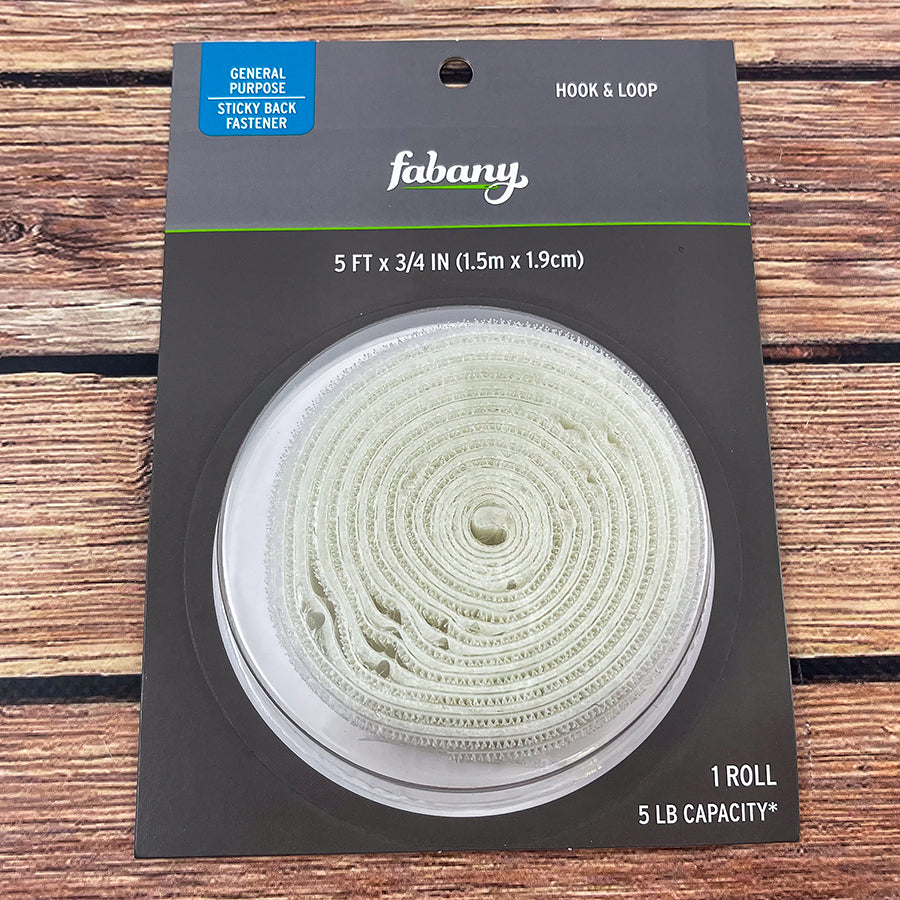 Hook & Loop Sticky Back Fastener White ¾" x 5' by Fabany – Fort Worth ...