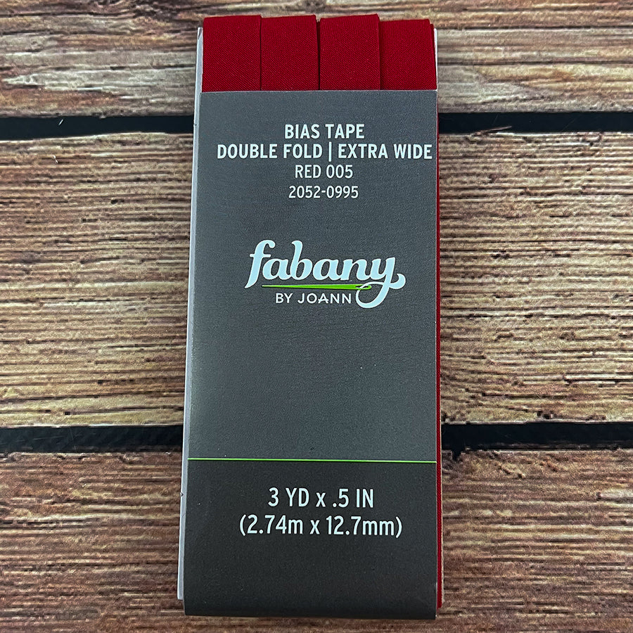 Extra Wide Double Fold Bias Tape Red by Fabany – Fort Worth Fabric Studio