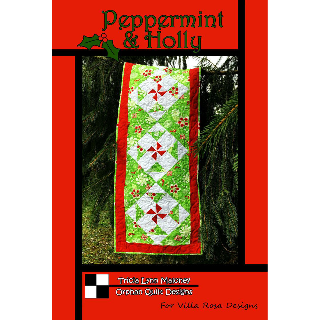 Peppermint & Holly Table Runner Pattern PDF Download – Villa Rosa ...